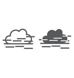 Fog line icon weather and forecast humidity sign Vector Image