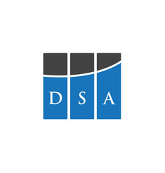 Dsa letter logo design on black backgrounddsa Vector Image