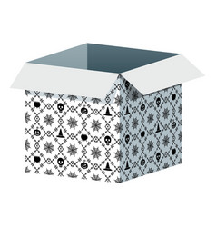 Big white open box template packaging for gifts Vector Image