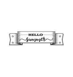 Summer - handmade template isolated object Vector Image