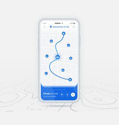 Map gps navigation ux ui concept smartphone ui Vector Image