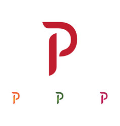 Business corporate letter p logo design Royalty Free Vector
