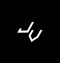 Jv logo monogram with triangle shape and circle Vector Image