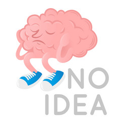 Problem solving concept cartoon brains Royalty Free Vector