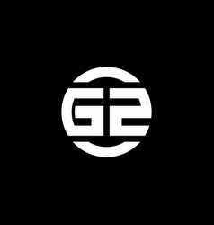 Gz logo monogram with slash style design template Vector Image