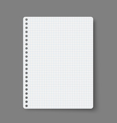 Notebook line squared dot diary template notepad Vector Image