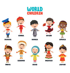 Multicultural characters Royalty Free Vector Image