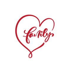 Happy family text on white background hand drawn Vector Image