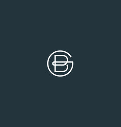 Minimal and simple letter bg or gb logo design Vector Image