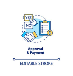 Sample approval and payment concept icon order Vector Image