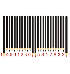 Color pencil barcode Royalty Free Vector Image