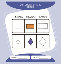 Education shapes matching game for preschool Vector Image