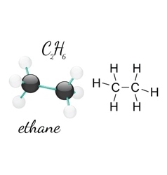C2H6 ethane molecule Royalty Free Vector Image