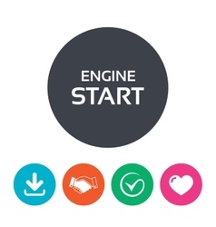 Start engine sign icon power button Royalty Free Vector
