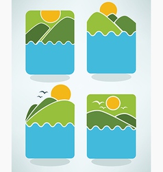 Nature emblems Royalty Free Vector Image - VectorStock