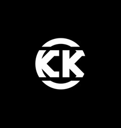 Kk logo monogram emblem style with crown shape Vector Image