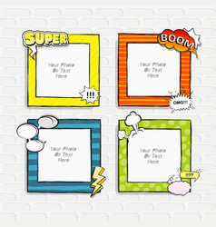 Cartoon template frame Royalty Free Vector Image
