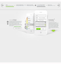 Website template design mobile template Royalty Free Vector