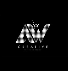 A w letter logo design creative aw letters icon Vector Image