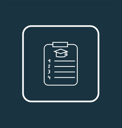 Study program icon line symbol premium quality Vector Image