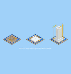 Isometric factory building icon industrial element