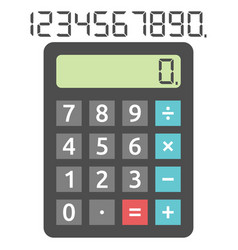 Calculator digital numbers Royalty Free Vector Image