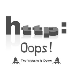 Website is down Royalty Free Vector Image - VectorStock