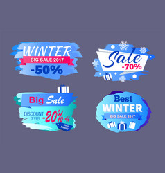 Sale and discounts labels with percents collection