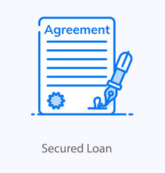Secured loan Royalty Free Vector Image - VectorStock