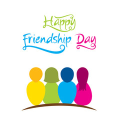 Happy friendship day design Royalty Free Vector Image