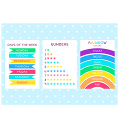 Color flash cards for kids learn about colors Vector Image