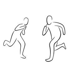 Running gestures Royalty Free Vector Image - VectorStock