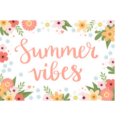 Summer word written with elegant cursive font Vector Image