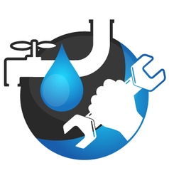 Water supply concept icon Royalty Free Vector Image