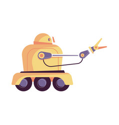 Robot arm low poly manipulator part construct Vector Image