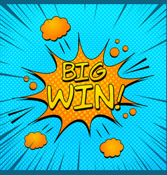 Comic win wording concept Royalty Free Vector Image
