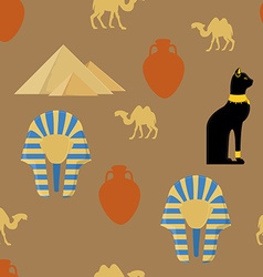 Pharaoh seamless pattern ancient egyptian king Vector Image