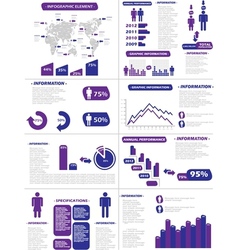 INFOGRAPHIC DEMOGRAPHICS PURPLE 11 Royalty Free Vector Image