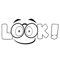 Cartoon words and symbols Royalty Free Vector Image