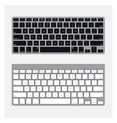 Black computer keyboards Royalty Free Vector Image
