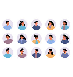 Set of various avatars for web projects Royalty Free Vector
