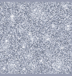 Silver glitter texture seamless pattern glowing Vector Image