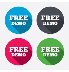 Demo sign icon demonstration symbol Royalty Free Vector