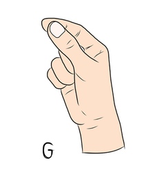 Sign language and the alphabetthe letter o Vector Image
