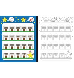 Little stars worksheet Royalty Free Vector Image