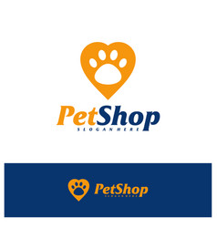 Pet center logo set design Royalty Free Vector Image