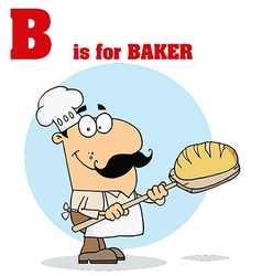 Cartoon baker Royalty Free Vector Image - VectorStock