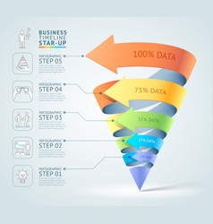 3d cone business infographics diagram Royalty Free Vector