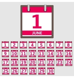 Red june tags Royalty Free Vector Image - VectorStock