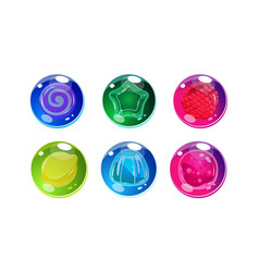 Candy balls set round sweet assets for game Vector Image